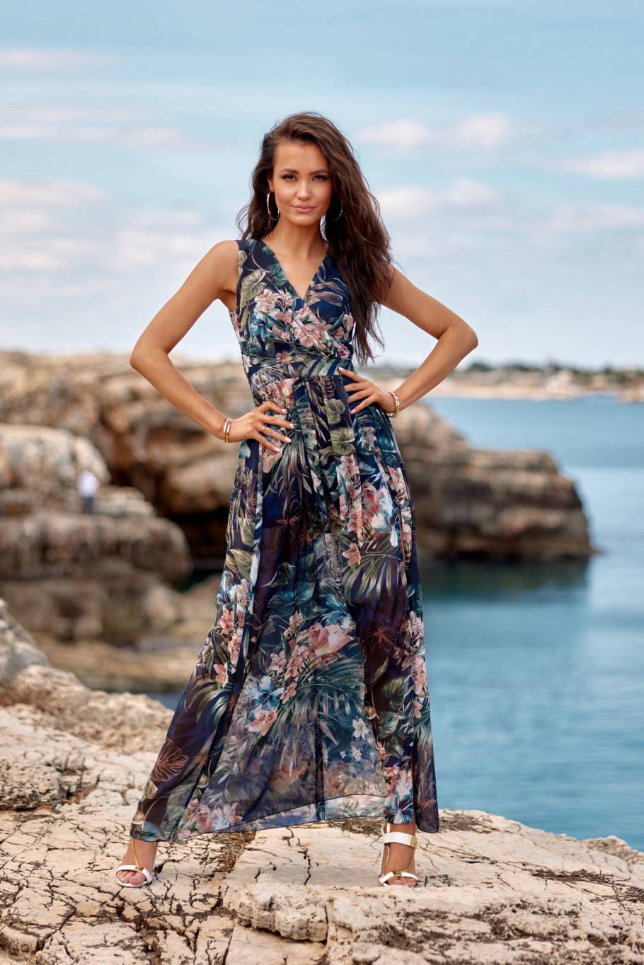 Дълга ежедневна рокля тип "Прегърни ме" | Trendo.bg